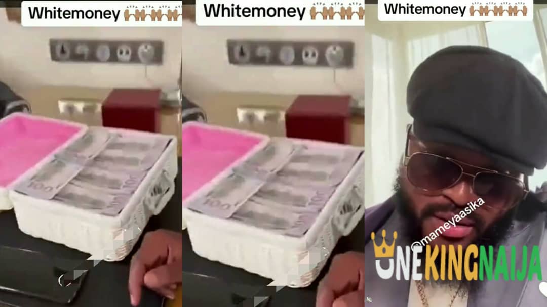 "I told you guys to make money"- Whitemoney says as he flaunts wads of ...