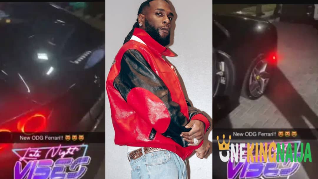 Singer Burna Boy Splashes $700k On A Brand New Ferrari 812 GTS | OneKingNaija