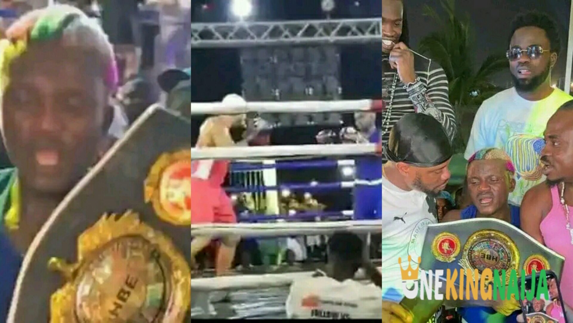 Portable b£ats Charles Okocha in celebrity boxing f!ght (Video ...